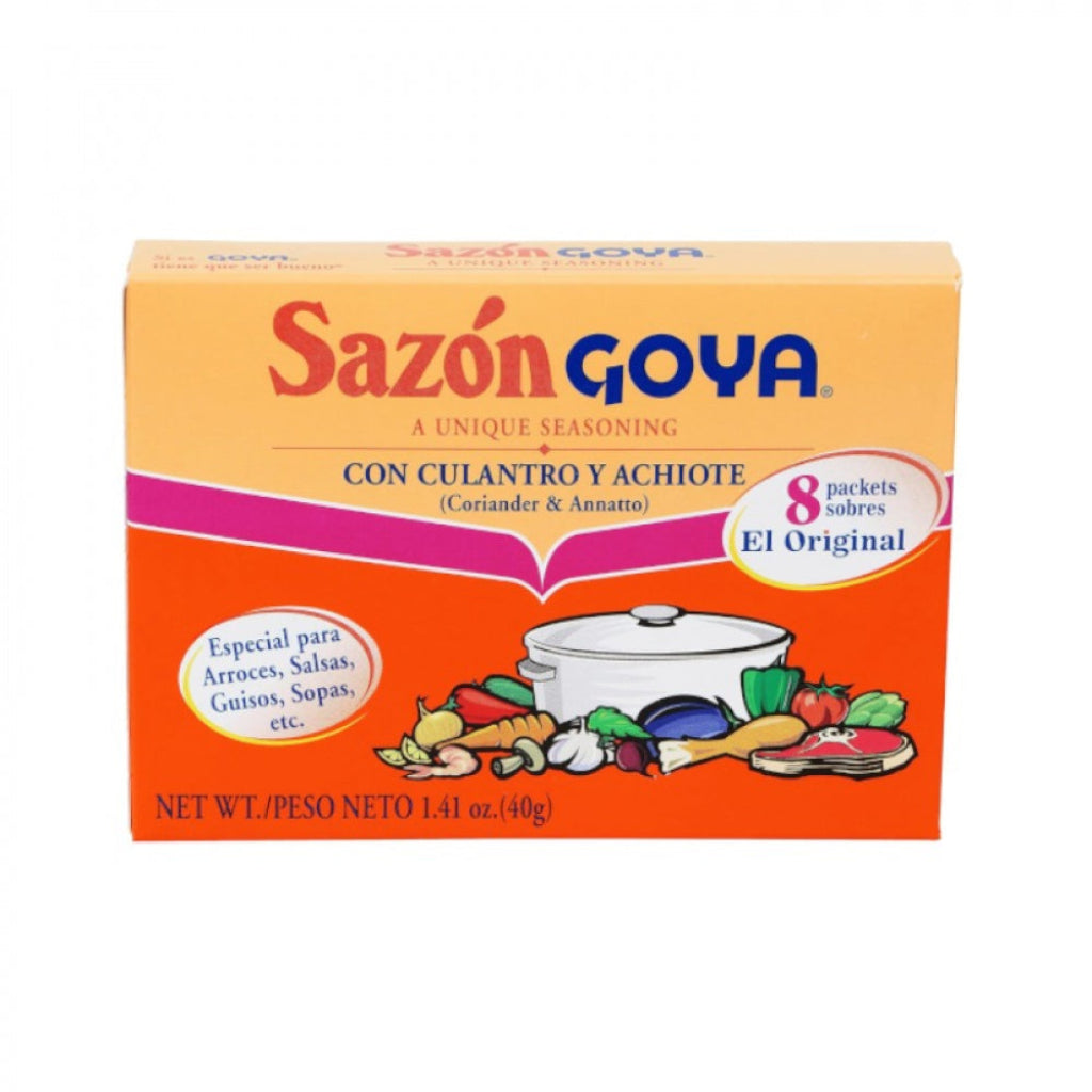 SAZON GOYA CULANTRO ACHIOTE SEASONING WITH CORIANDER ANNATTO 1.41 OZ ...